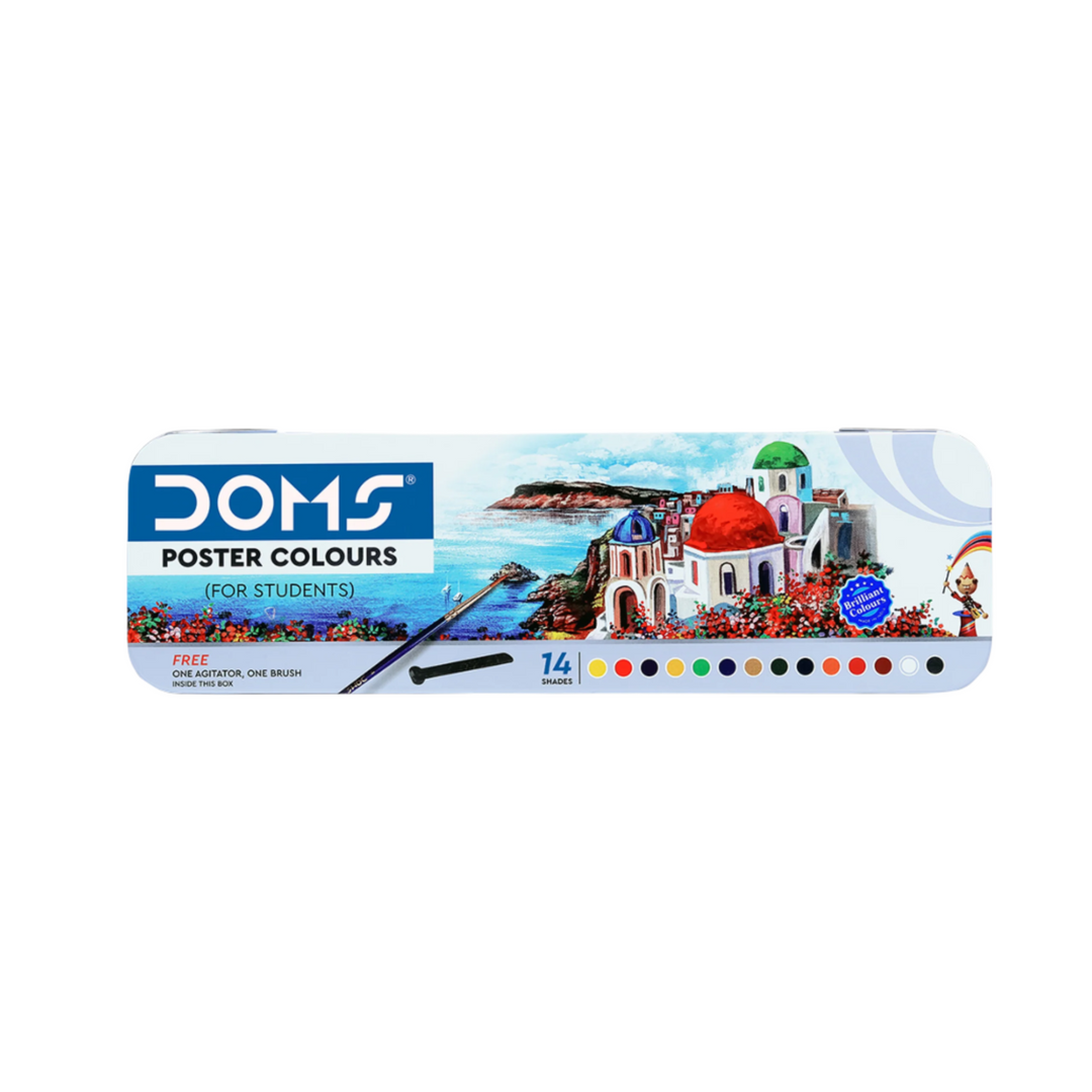 DOMS Poster Colour 14 Shades - Vibrant Art Supplies for Drawing & Colo ...